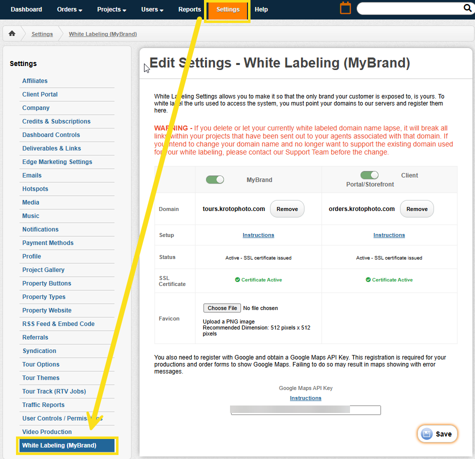 White Labeling (MyBrand) Setup - RTV